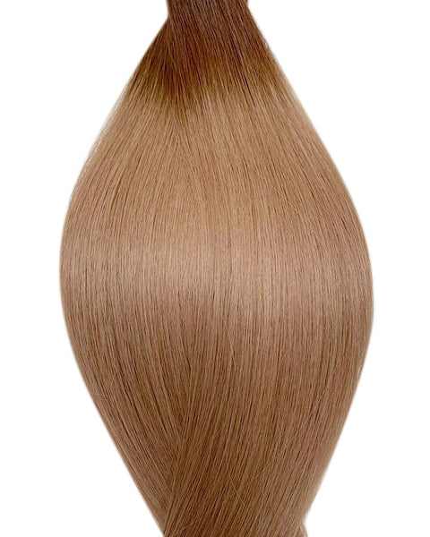 Root Stretch Mocha Latte micro ring hair extensions (#T4/14) – Viola ...